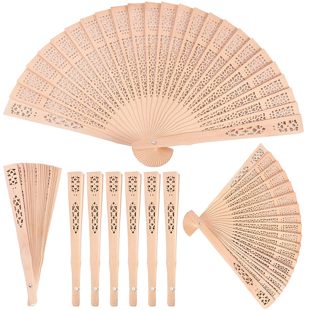 Customized Laser Engrave Wooden Hand Fan - Free Engrave | Shopee ...