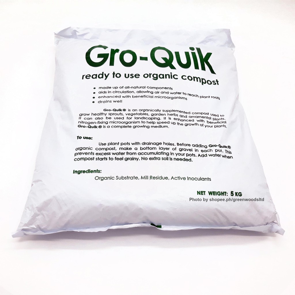 Gro-Quik Ready to Use Organic Compost 5kg GW_S3 | Shopee Philippines