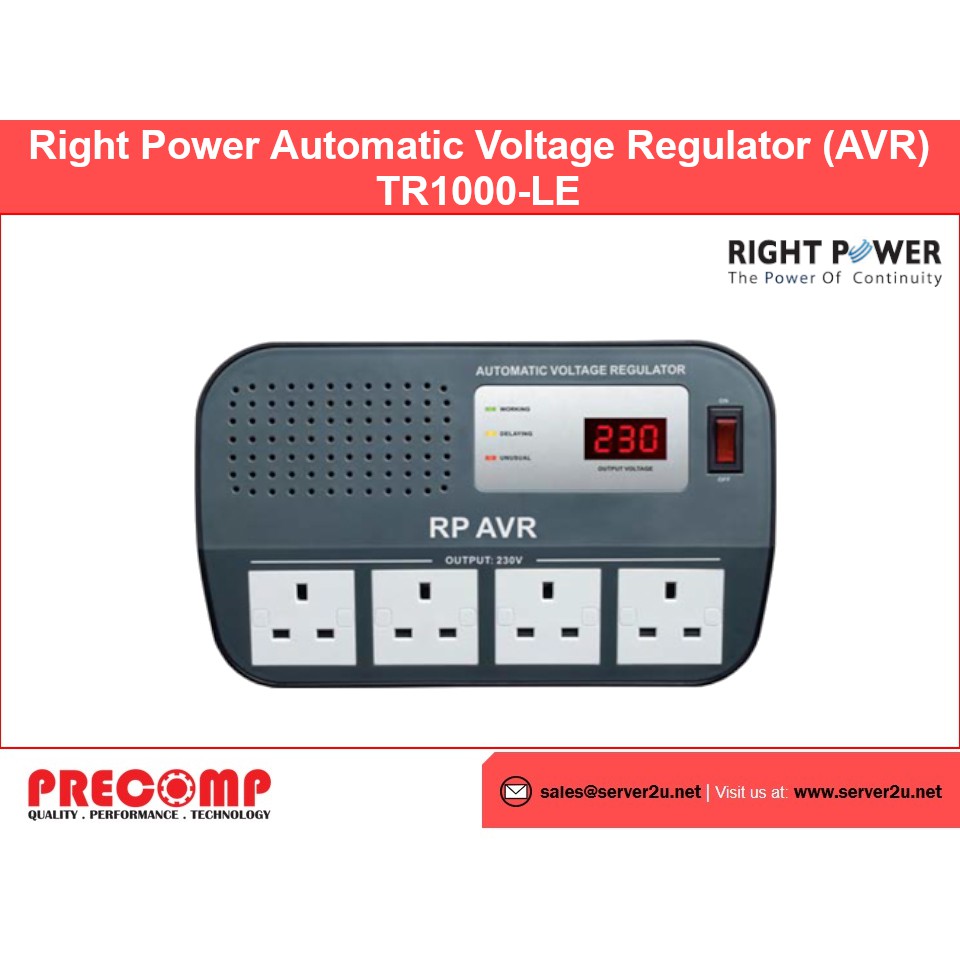 Right Power Automatic Voltage Regulator (AVR) TR Series (TR1000-LE ...