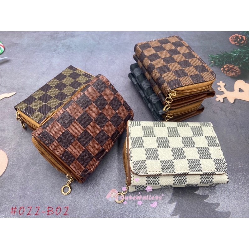 Korean Style retro square design 3folds fashion ladies short wallet ...