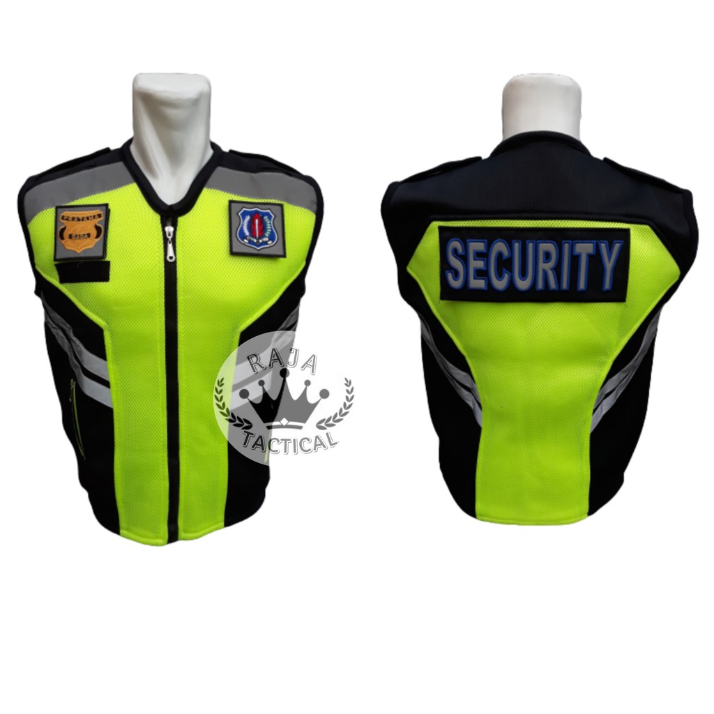 Security Vest Double Mesh Nets Thick Security Guard Vest | Shopee ...