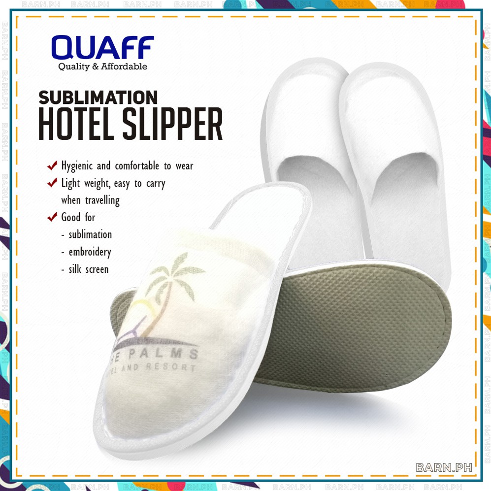 Sublimation Printable Hotel Slipper White (Size:10) | Shopee Philippines