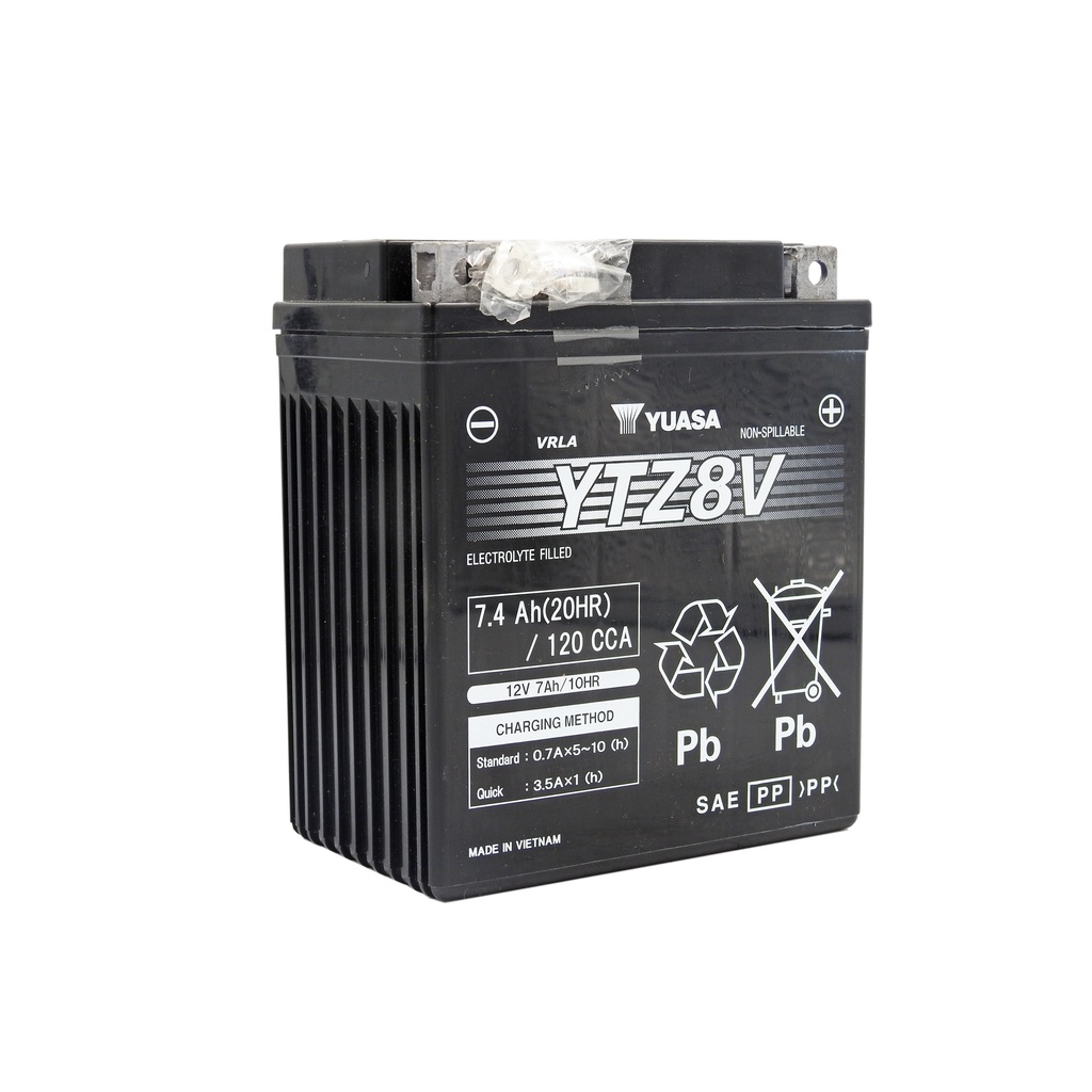 Yuasa YTZ8V (YTX7L-BS) Maintenance Free (Fully Sealed) Motorcycle ...