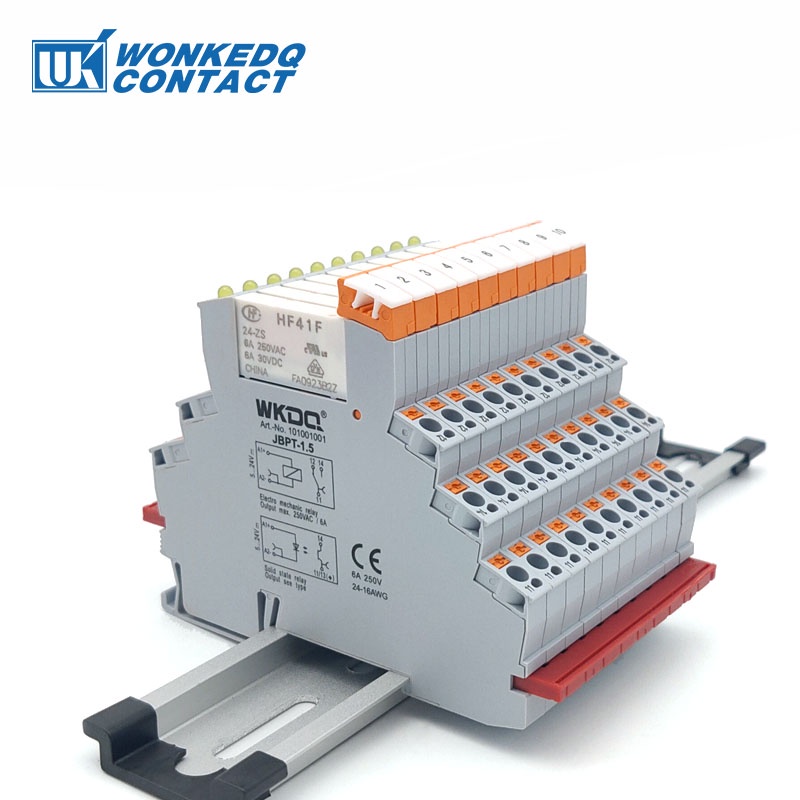 5Pcs BPT1.5 Wire Connector Push-in Base Module Plug-in Relay 24V Three ...