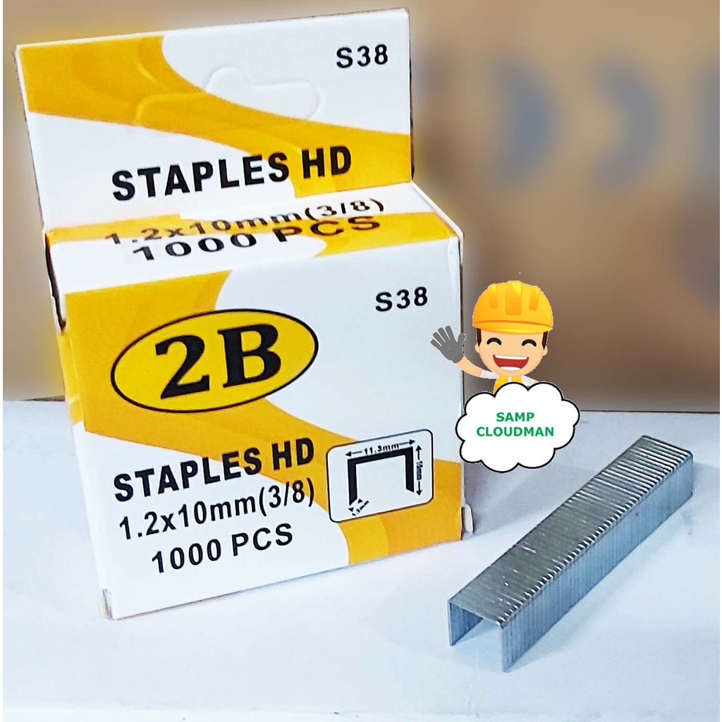 2B Staples HD Gun Tacker Staple Wires 1.2mm x 10mm 3/8 or 5/16 8mm x ...