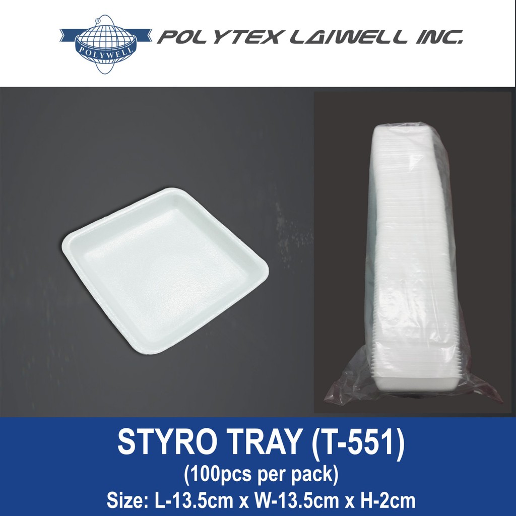 Styro Tray (T-551) (100pcs per pack) | Shopee Philippines