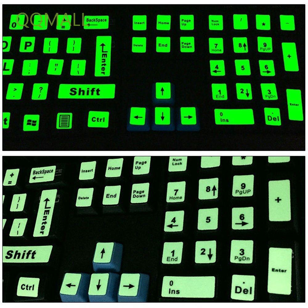 QQMALL Glow In The Dark PC Laptop English Keyboard Sticker | Shopee ...