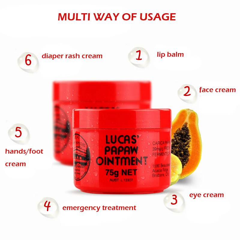 AU Lucas Ointment Diaper Rash Cream Lip Balm Wound Care Papaya Skin ...