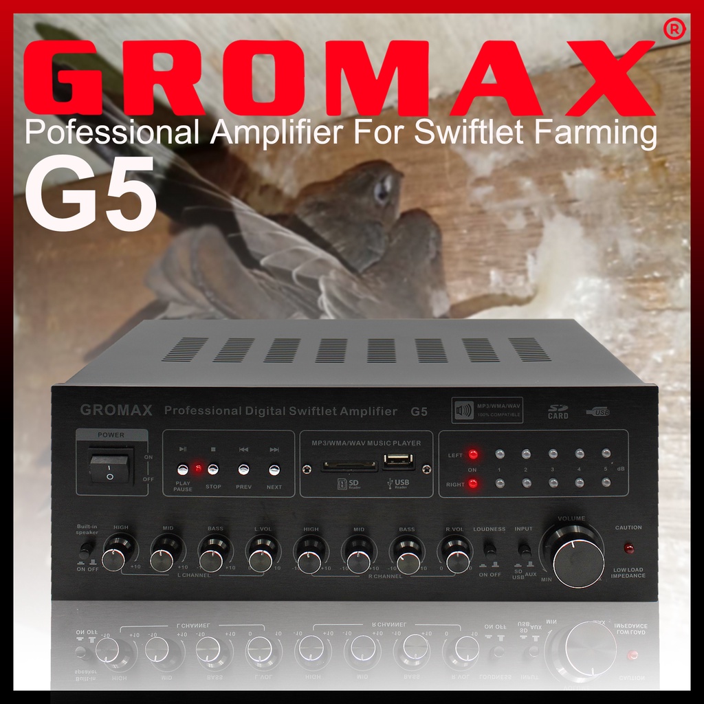 Gromax G5 Swiftlet Professional Amplifier for Swiftlet Farming (Rumah ...