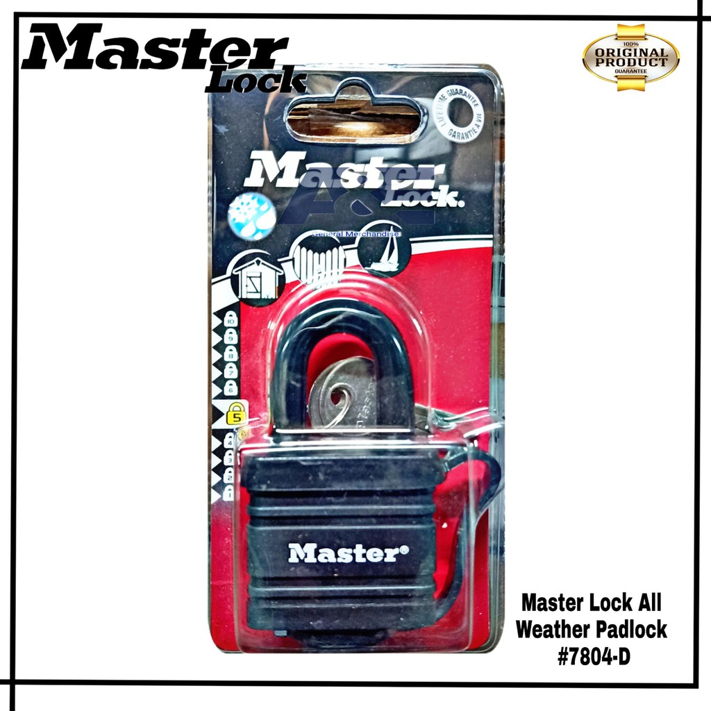 Master Lock Weather Proof Laminated Padlock 7804EURD 40MM | Shopee ...