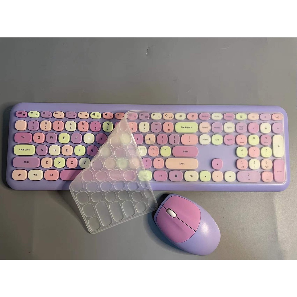 Mofii 666 Mixed Color 2 4g Wireless Keyboard And Mouse Combo With Round Removable Keycaps 110