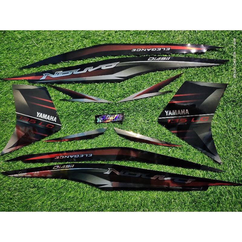 Black Maxdecal Striping Sticker Set for Yamaha Nouvo 135 LC Motorcycle ...