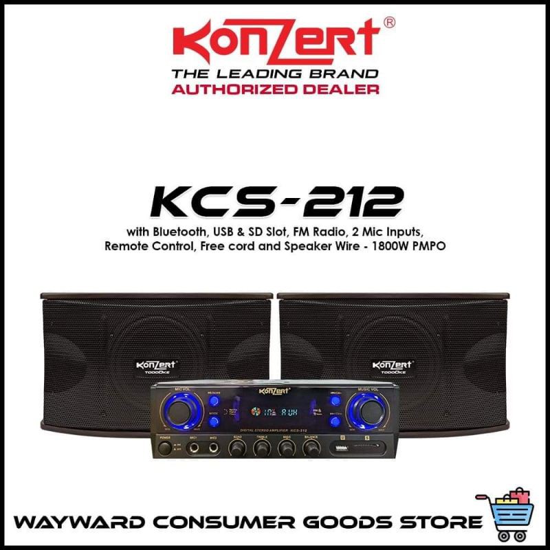 KONZERT (KCS-212) Micro Component "TodoOke" System with USB/SD ...