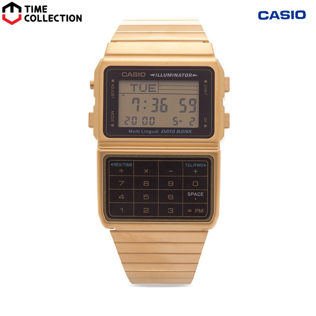 Casio DBC-611G-1DF Digital Calculator Stainless Steel Strap Watch ...