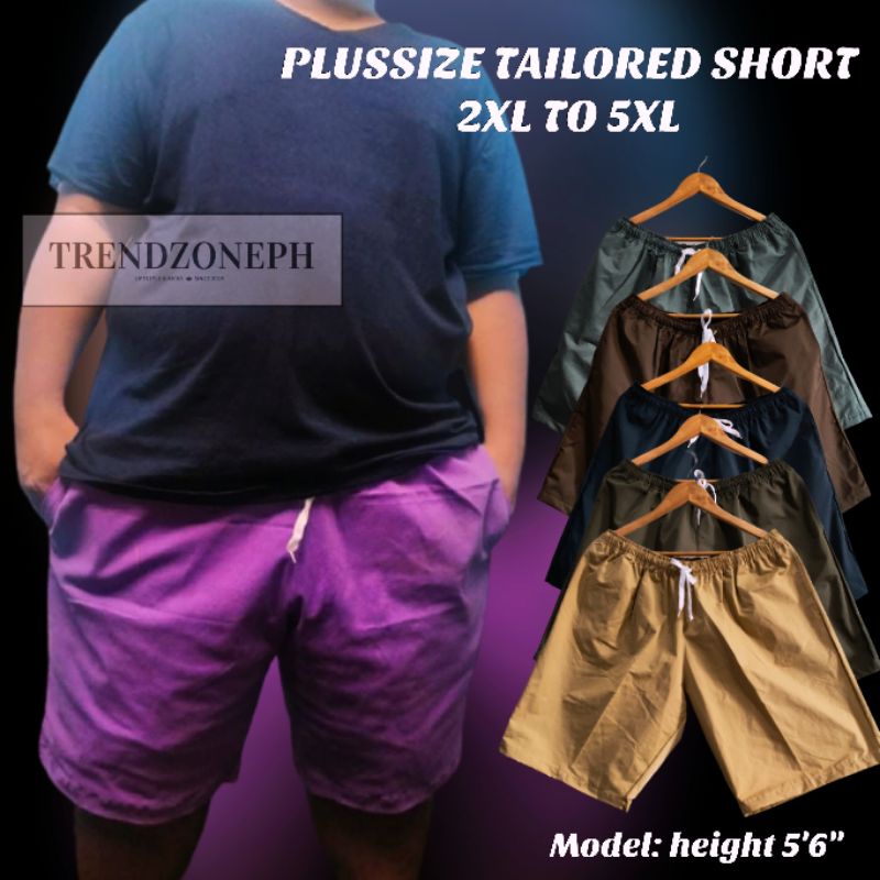 PLUS SIZE TAILORED SHORT XL TO 5XL | Shopee Philippines