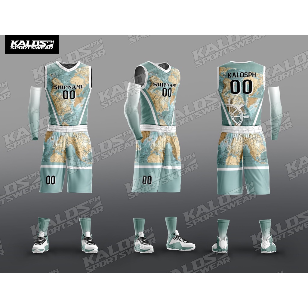 0047 SEAFARER MARINE SEAMAN DESIGN BASKETBALL JERSEY SET SANDO AND ...