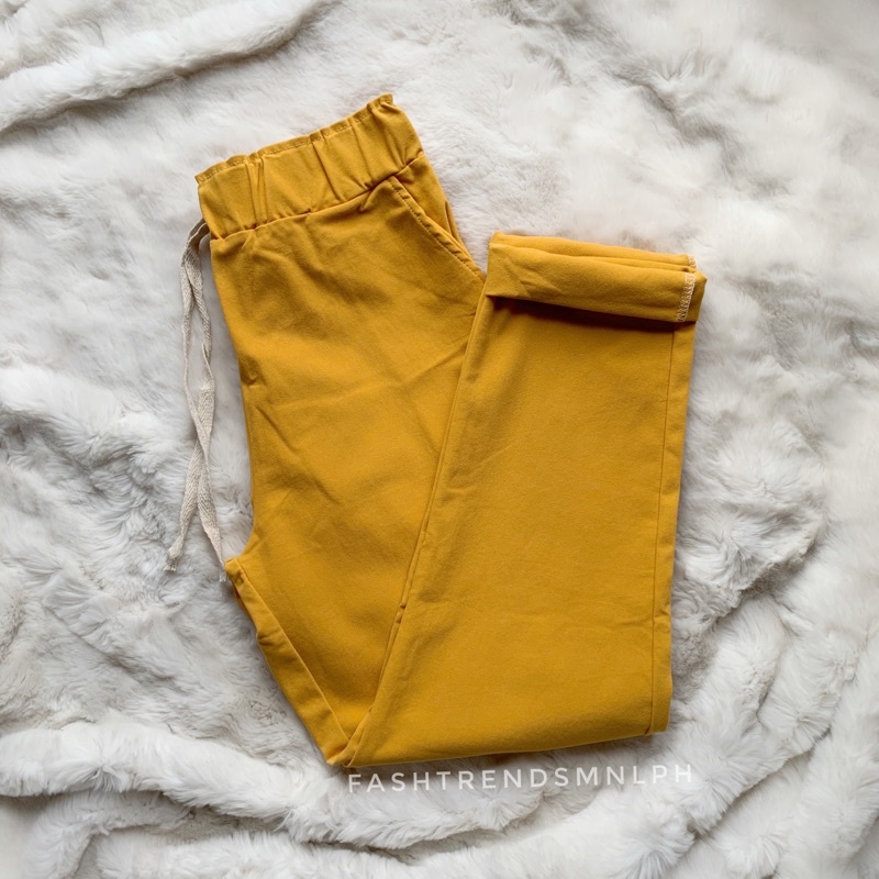 PASTEL CANDY TROUSER PANTS W/ DRAWSTRING | Shopee Philippines