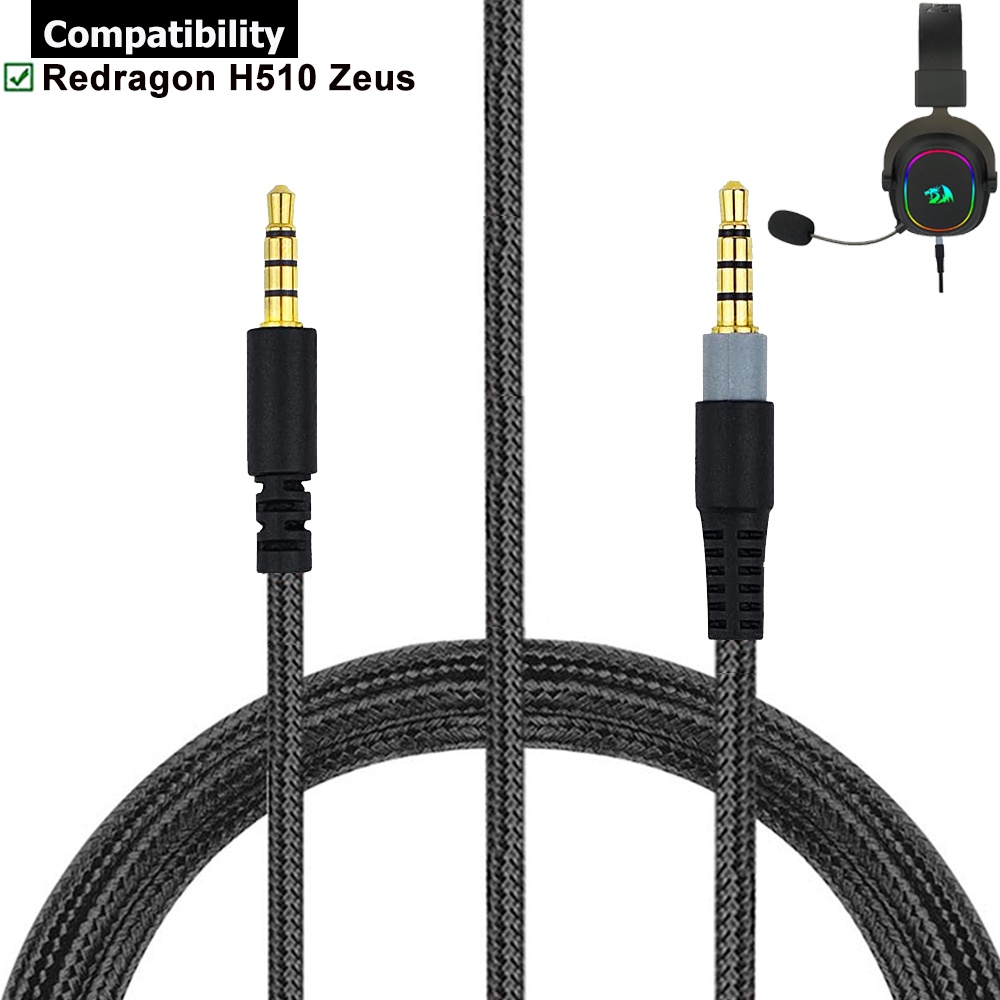 OFC Replacement Nylon Braided Aux 3.5mm Cable Extension Cord For ...