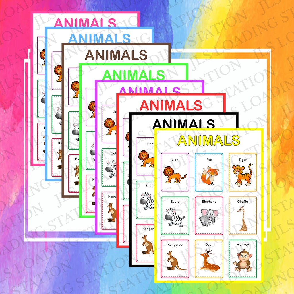 EDUCATIONAL CHARTS ANIMALS (LAMINATED) A4 SIZE | Shopee Philippines