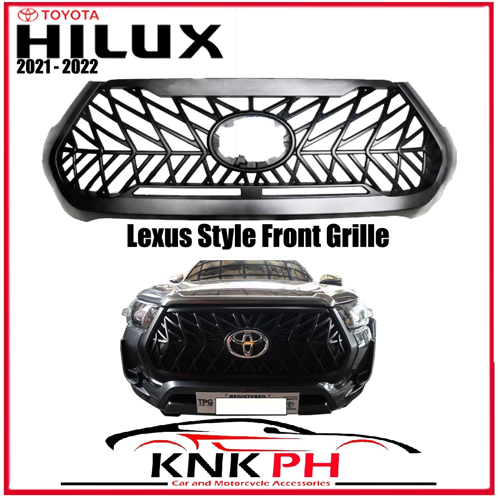 Toyota Hilux Revo 2021-2022 Lexus Style Mesh Grille Black Grill ...