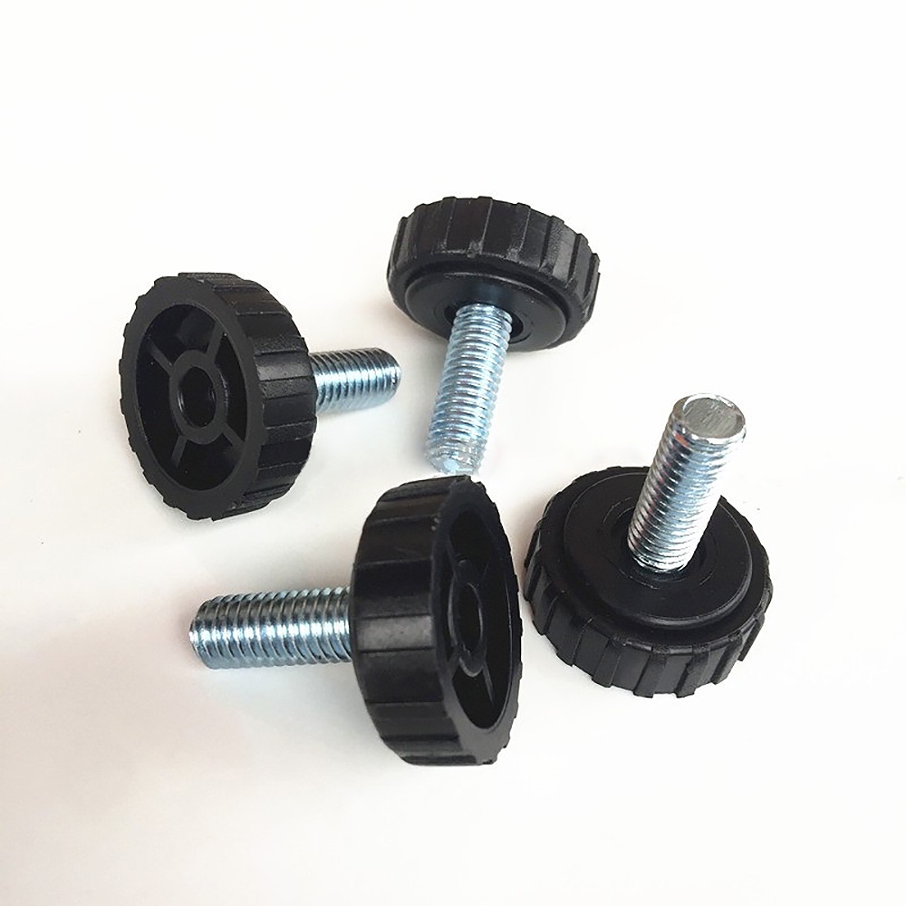 1/5/10 Pcs M6/M8 Black Adjustable Feet Screws Nut Foot Plug Furniture ...