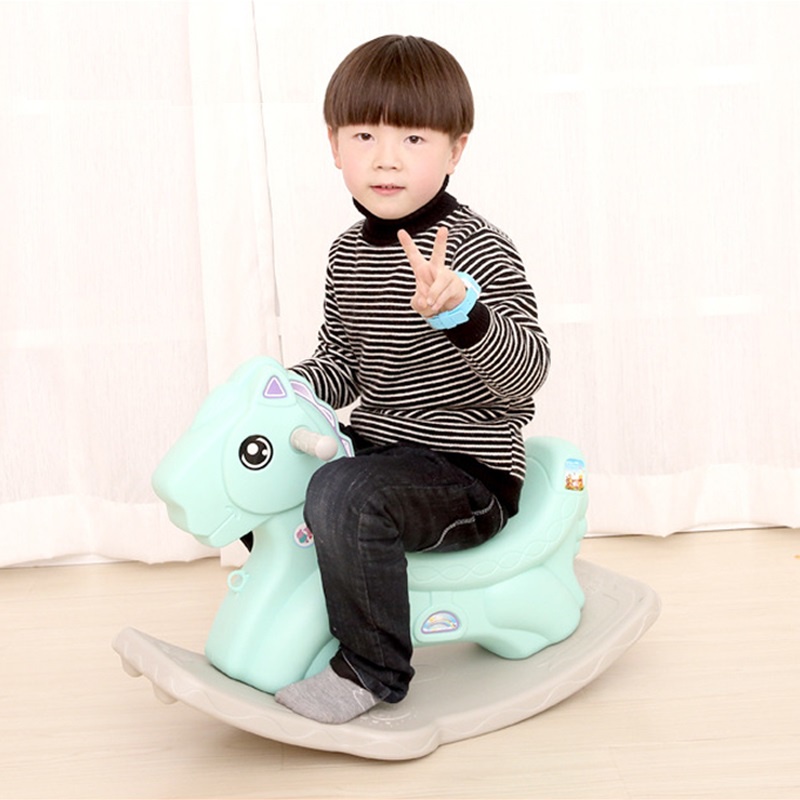 0-6Y Child Cute Rocking Horse Kids Multi-functional Plastic Rocking ...