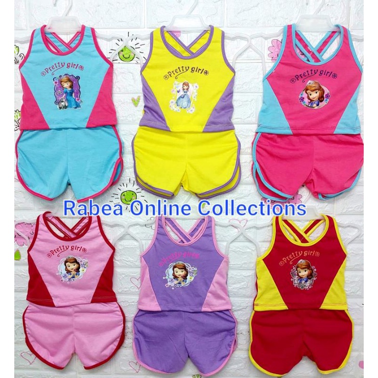 6 pairs Pretty girl terno Assorted color for Baby girl ( 0-6 months old ...