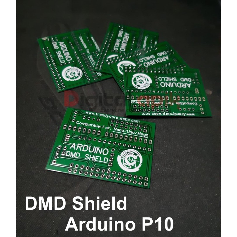 Pcb DMD Shield P10 JWS Arduino Uno Nano Bluetooth DS3231 Running Text ...