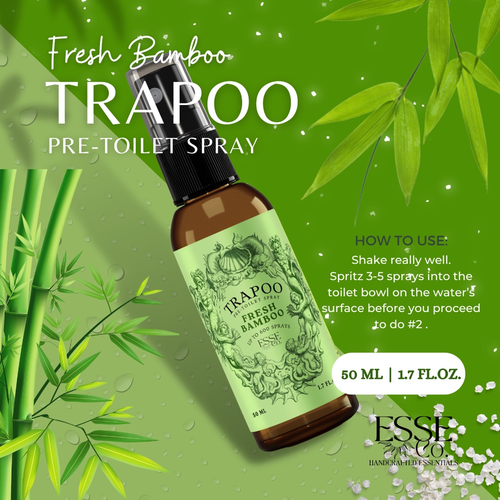 FRESH BAMBOO POOP SPRAY | FRESH BAMBOO SCENTED TRAPOO Pre-Toilet Spray ...