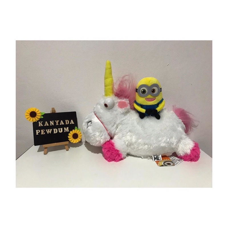 Unicorn Fluffy Horse Riding Minions Doll Sign Despicable ME | Shopee ...