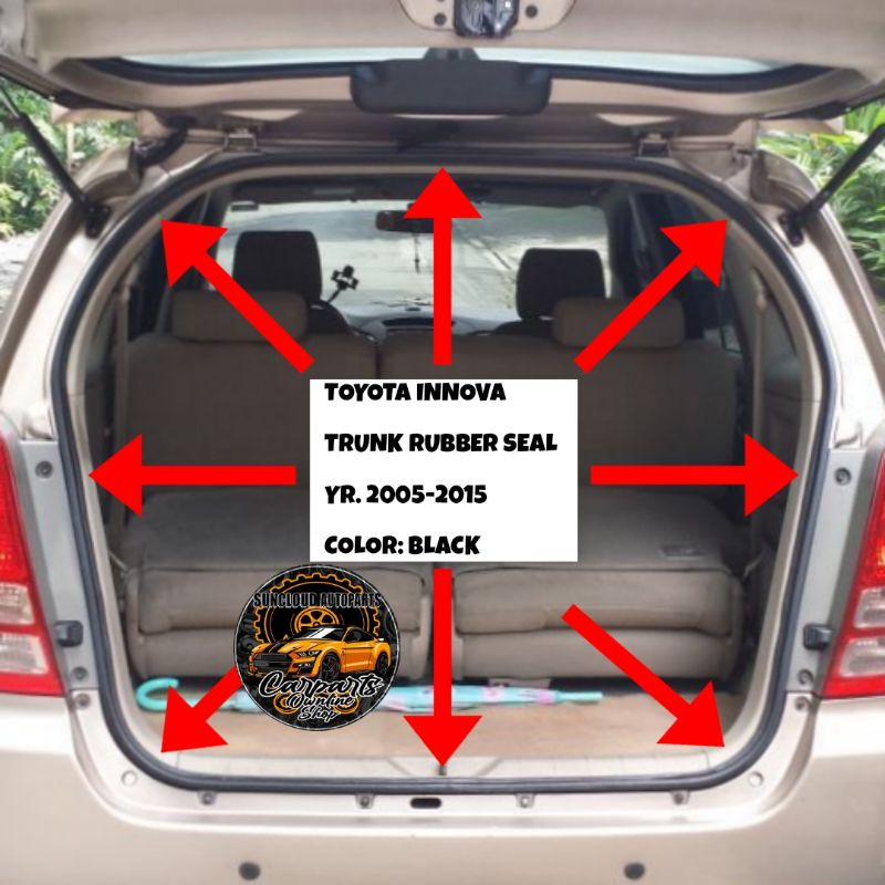 Toyota Innova 2005-2015 Trunk Rubber Seal / Replacement | Shopee ...