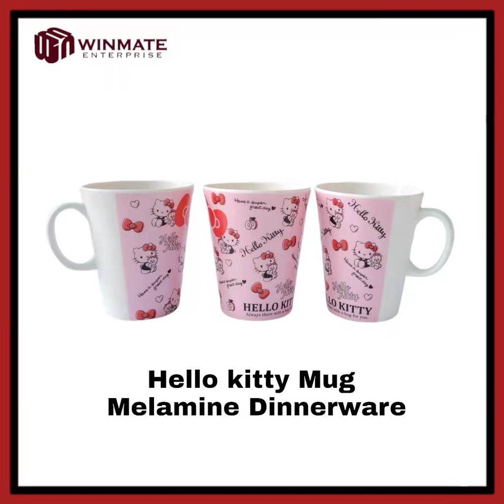 Hello Kitty Cups with Handle Baso Round Design Melamine Dinnerware ...