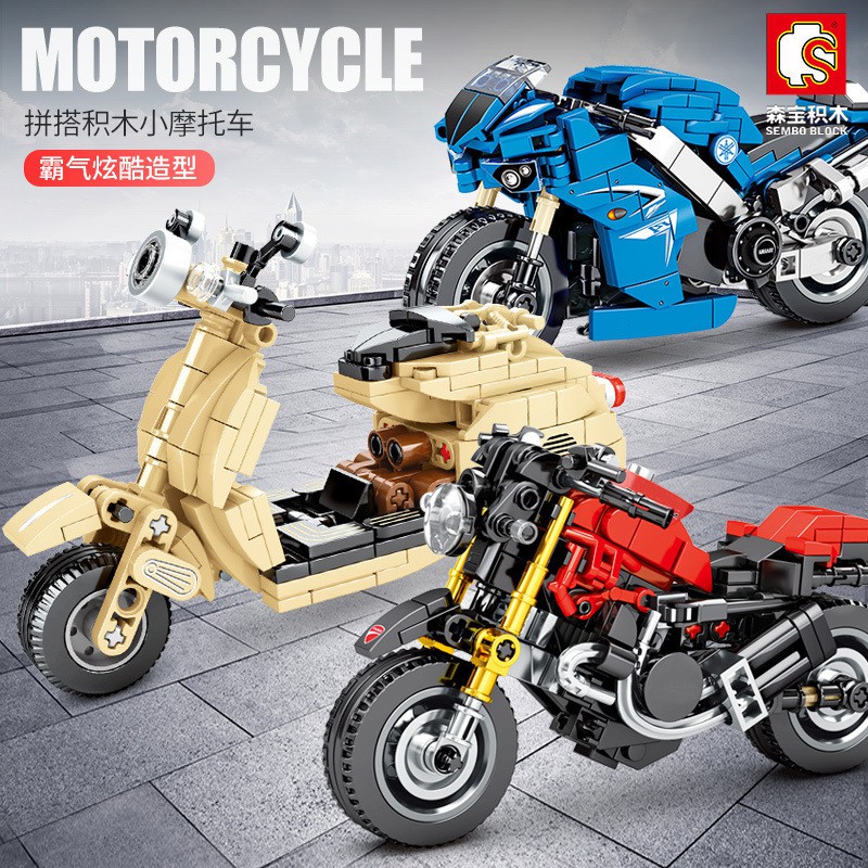 SEMBO Blocks Super Race Car Building Bricks Motor Famous Vehicle Model ...