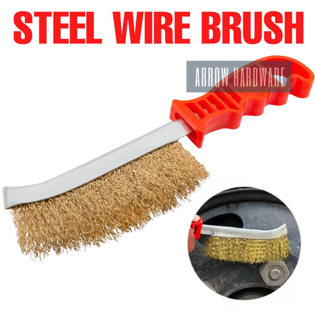 Steel Wire Brush Metal Derusting Polishing Barbecue Cleaner Brush Tool ...