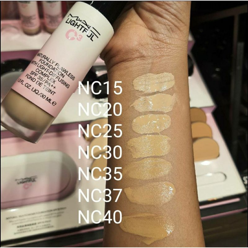 MAC LIGHT Full Body FOUNDATION Beautiful Skin Add Colorful C3 NATURALLY ...