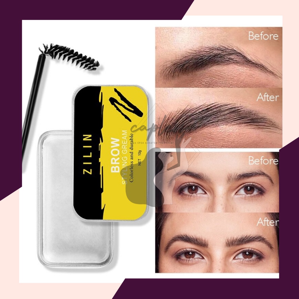 ZILIN HOT Eyebrow Soap Wax With Trimmer Fluffy Feathery Eyebrows Pomade ...