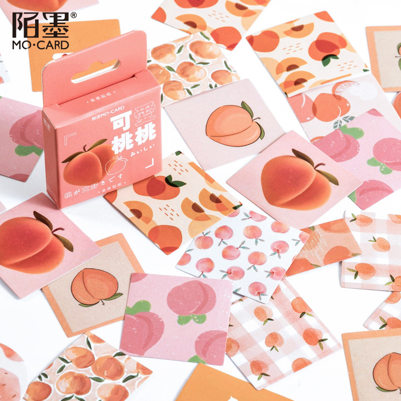 1 Box / 46 Sheets, Mo Ink Cartridge Stickers Cute Pottery Creative Cute ...