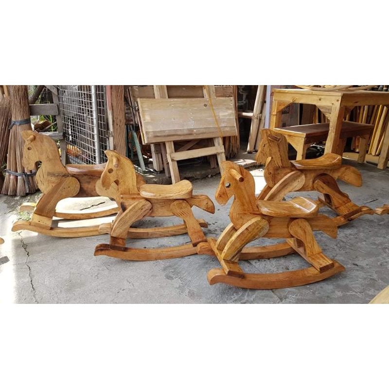 SEESAW ROCKING HORSE ride-on toy for kids/KID ROCKER SOLID ACASIA WOOD ...