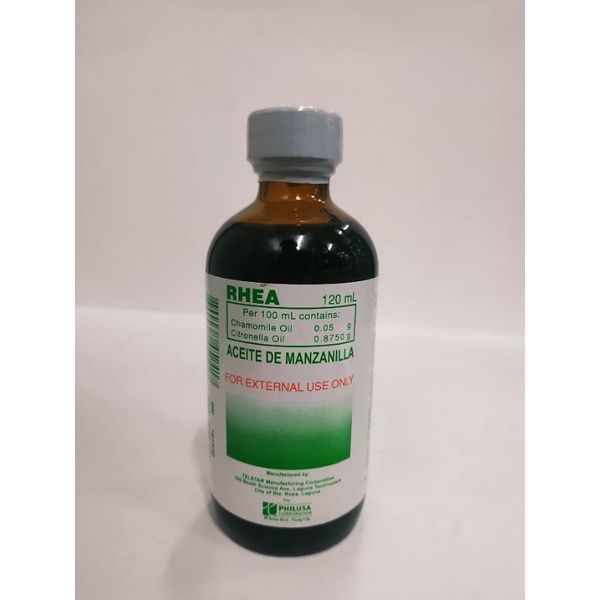 Rhea Aceite De Manzanilla with Chamomile Oil and Citronella Oil 120ml ...