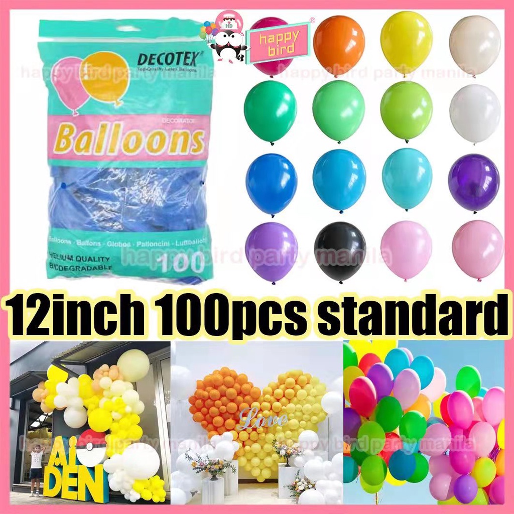 (Happy Bird) 12inch 100pcs Standard Ordinary balloons party decorations ...