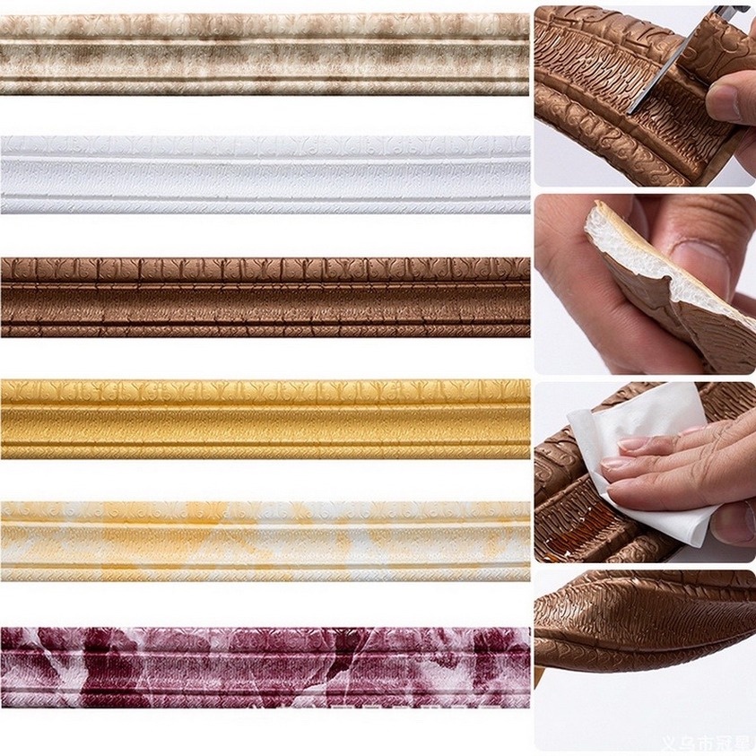 Wall Trim Line Skirting Border 3D Self-adhesive Skirting waist line ...