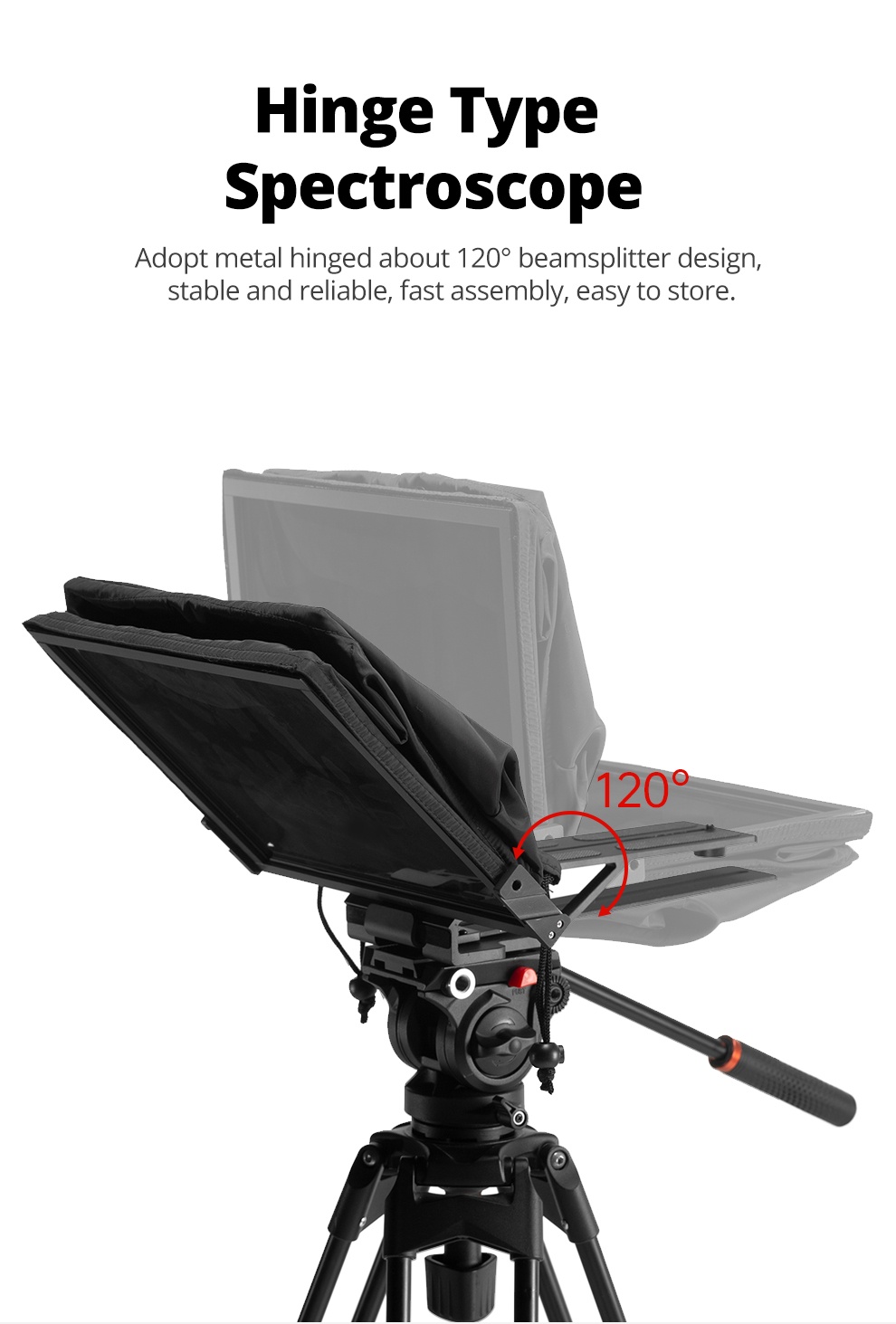 AMBITFUL T14 Big Screen Prompter Professional Interview Foldable ...
