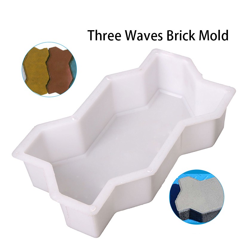 Three Waves Shape Garden Path Brick Molds Road Board Brick Pavement ...