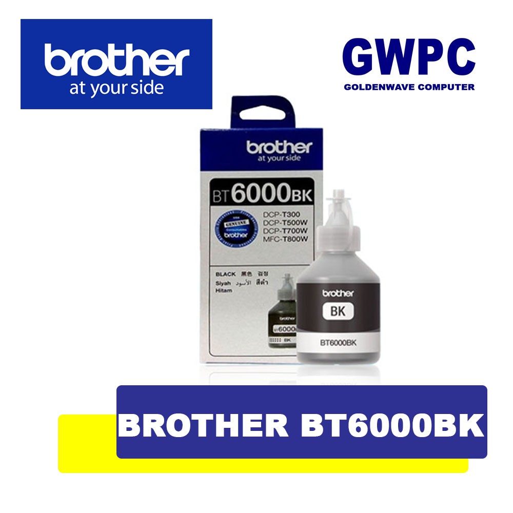 Brother BTD60Bk BT5000 BT6000 Genuine Ink Bottle BT6000bk BTD60 BT60BK ...