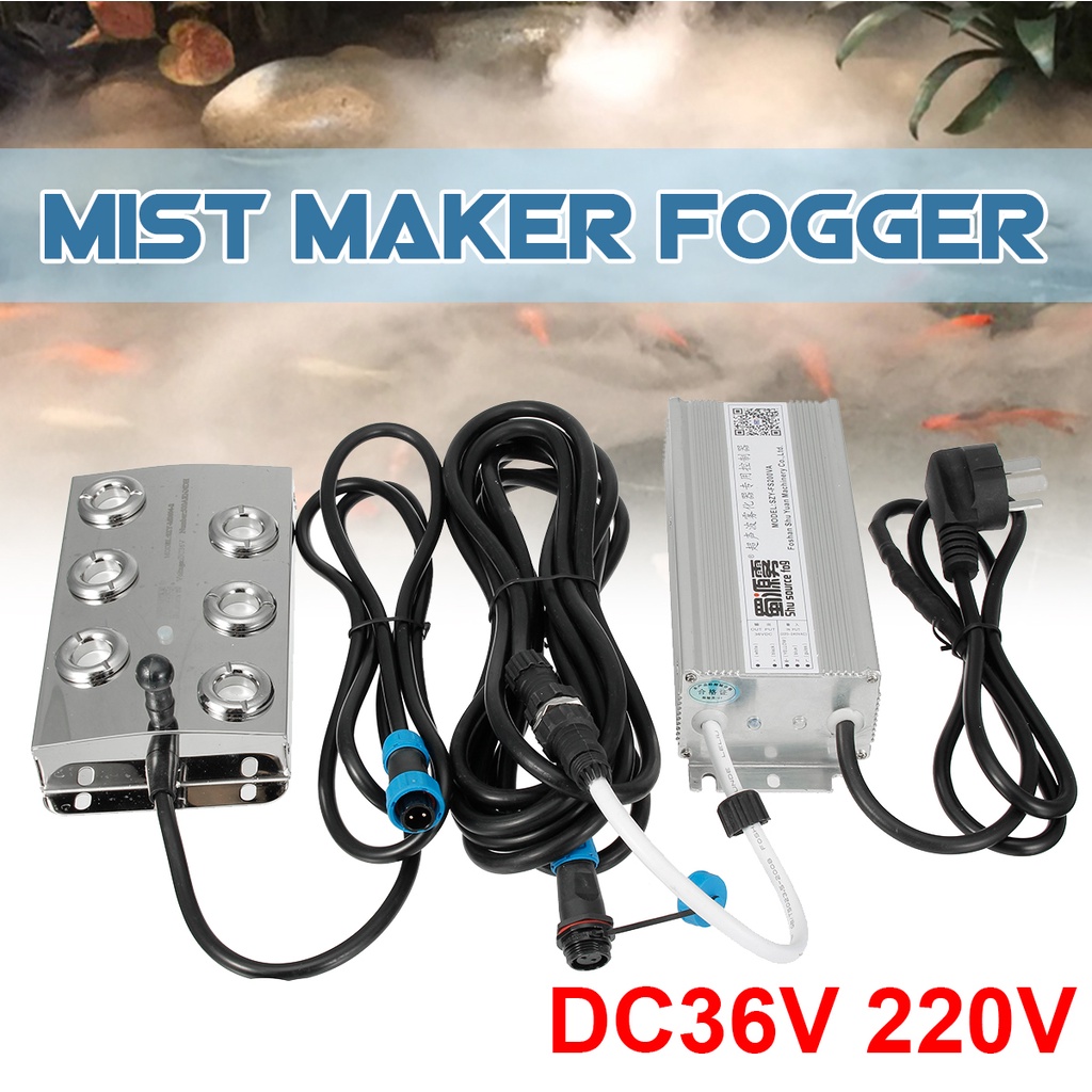 DC 36V New Ultrasonic Atomizer Industrial 6 Head Humidifier Fog Machine ...