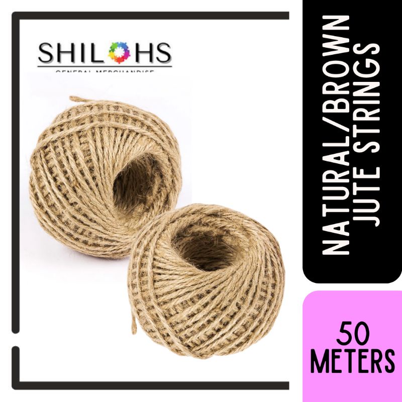 Natural Jute String 50 meters (2mm) | Jute Hemp Rope | Shopee Philippines