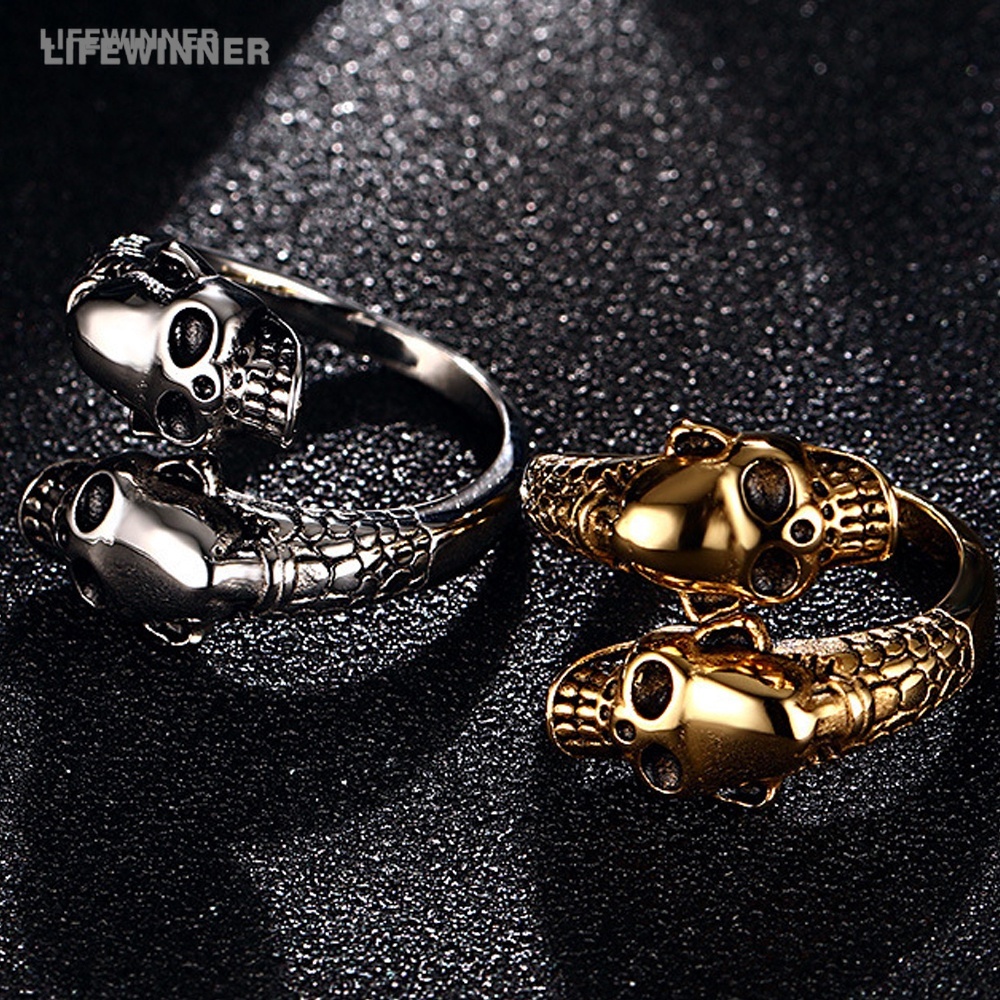 [Best Choice]Fashion Simple Punk Gothic Ring / Men's Personality Skull ...