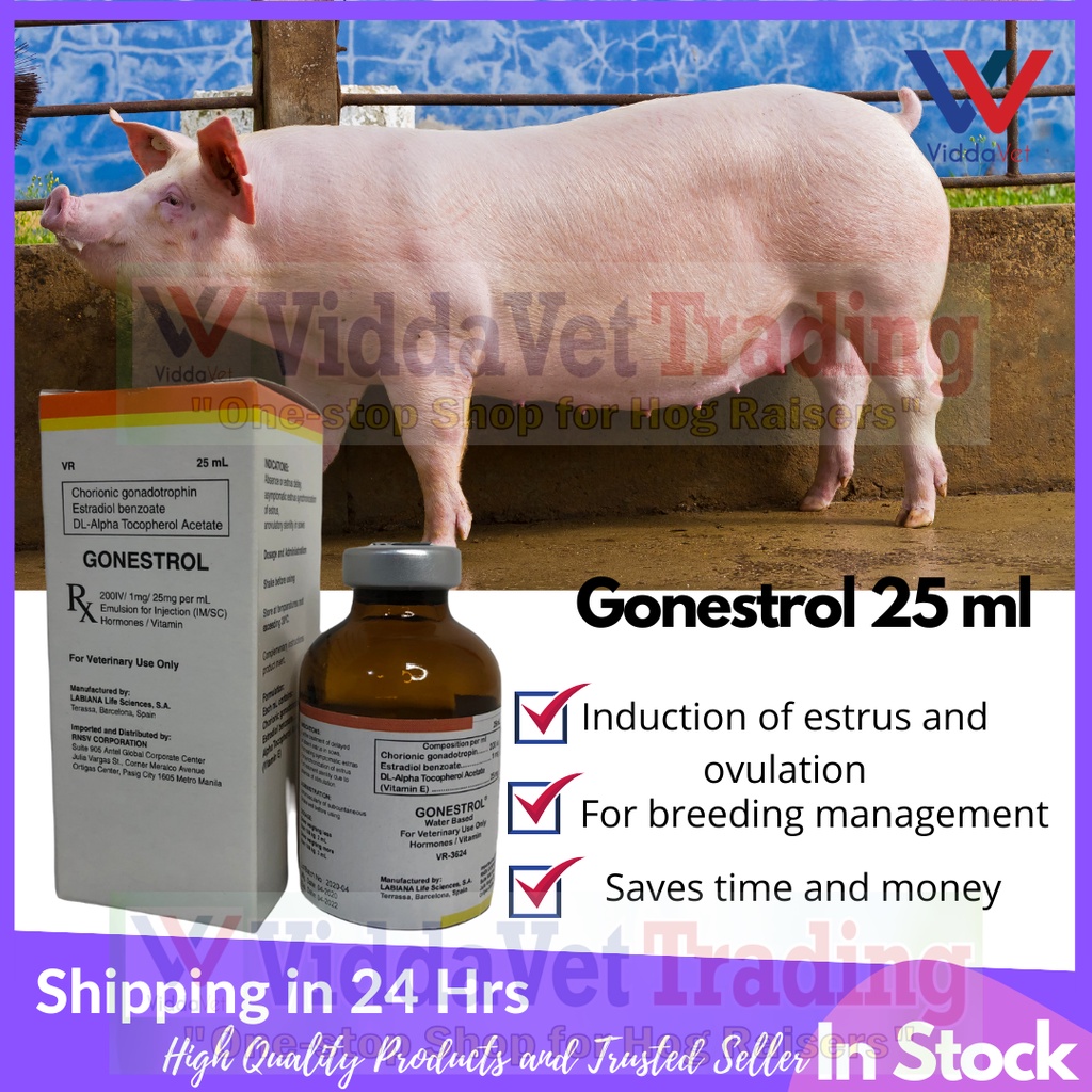 Gonestrol 25 mL for pig breeder sow,gilt, goat, cattle , gonadin, pg ...