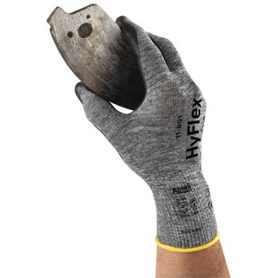 Ansell HyFlex11-800/801/841, Grey/Black/White Nitrile Coated Machine ...