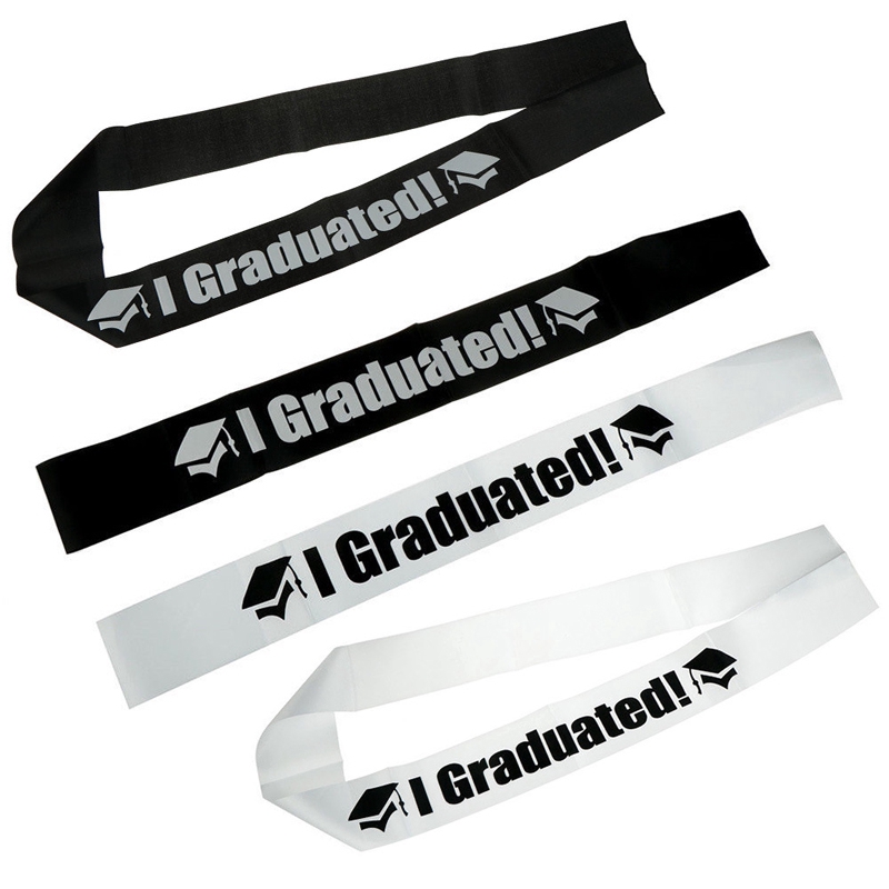 I Graduated Satin Graduate Gift Celebration Photo Props Stylish XY056 ...